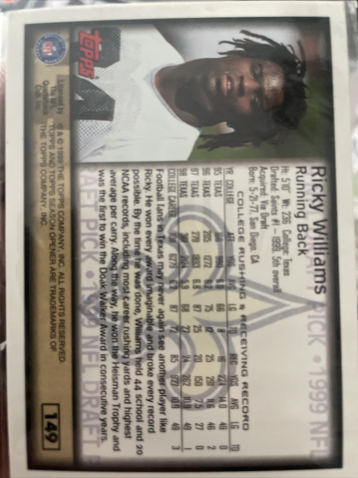 ricky williams rookie card | eBay