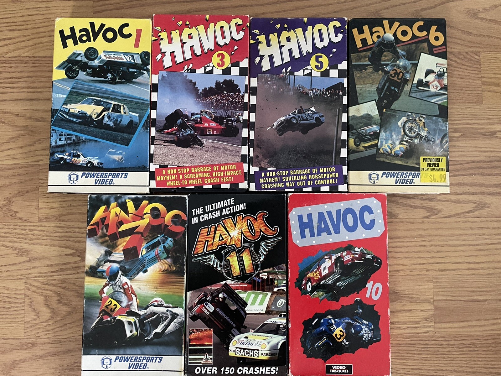 Lot of 7 HAVOC POWERSPORTS Crash Videos VHS Motorsport Motorcross | eBay