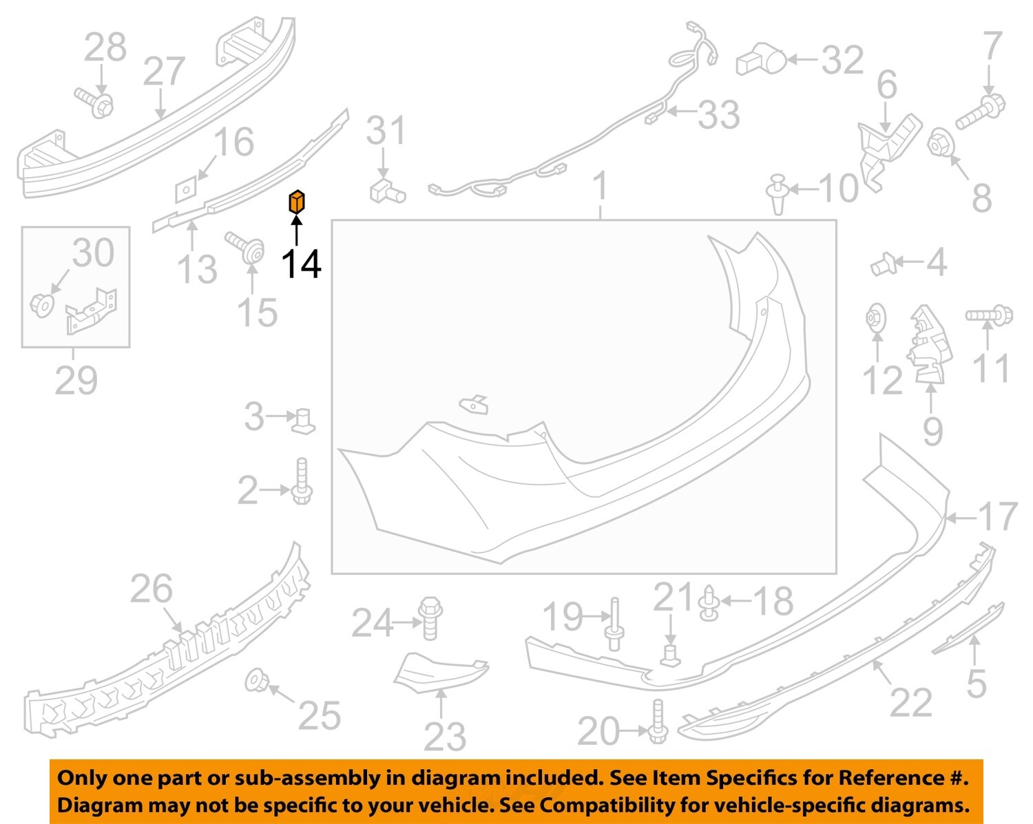 Ford OEM Rear Bumper-center Bracket Retainer W790229S900 for sale ...