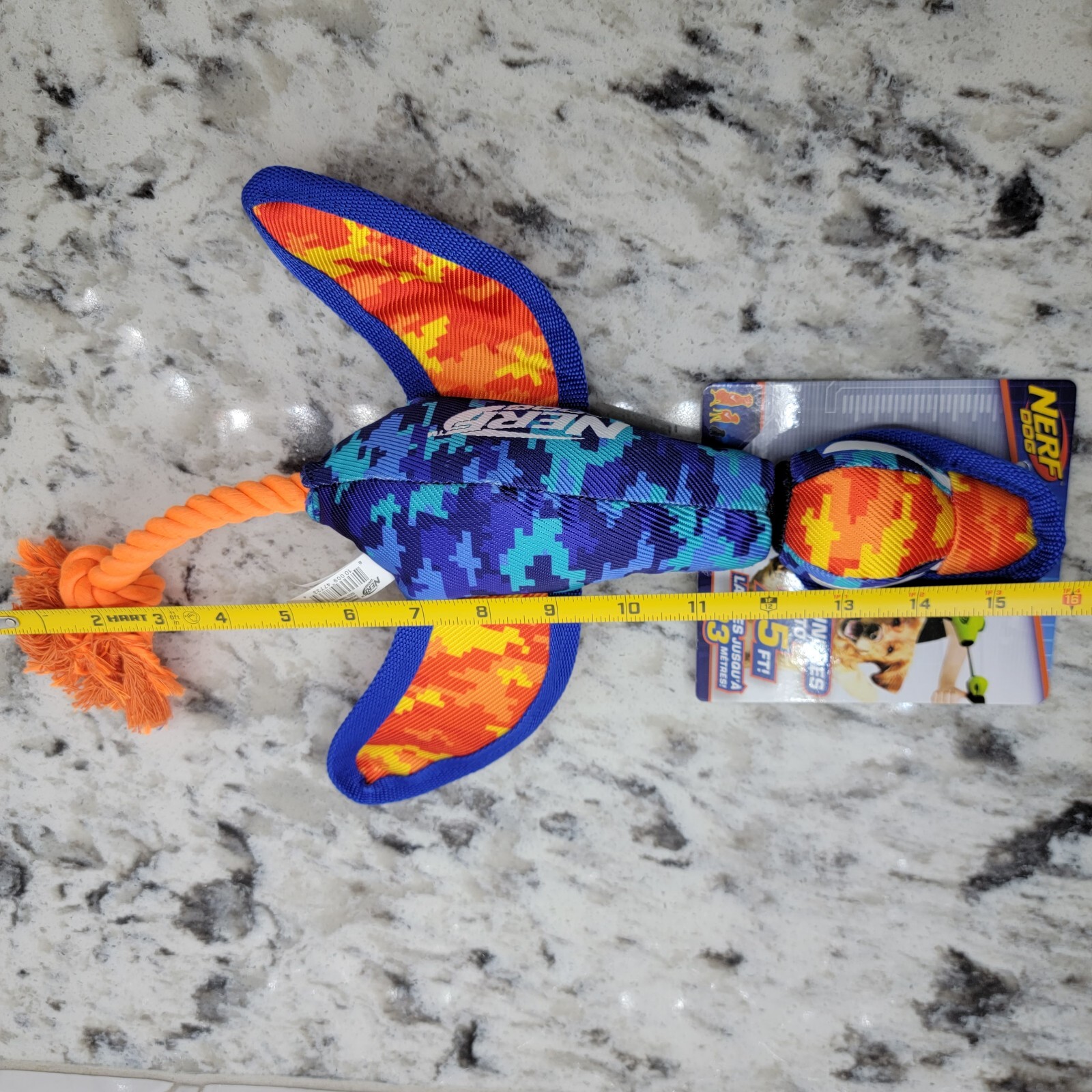 NEW! NERF COLORFUL CAMO CRINKLE & SQUEAK DOG LAUNCH TOY! BIRD DUCK ...