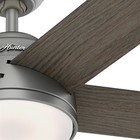 Hunter Fan 54 in Matte Silver Contemporary Ceiling Fan with Light Kit ...