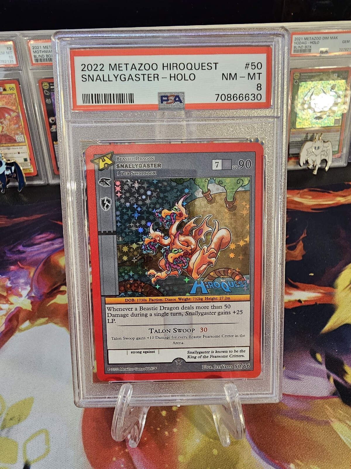 MetaZoo TCG Hiroquest #50 Snallygaster Full Holo PSA 8 | eBay