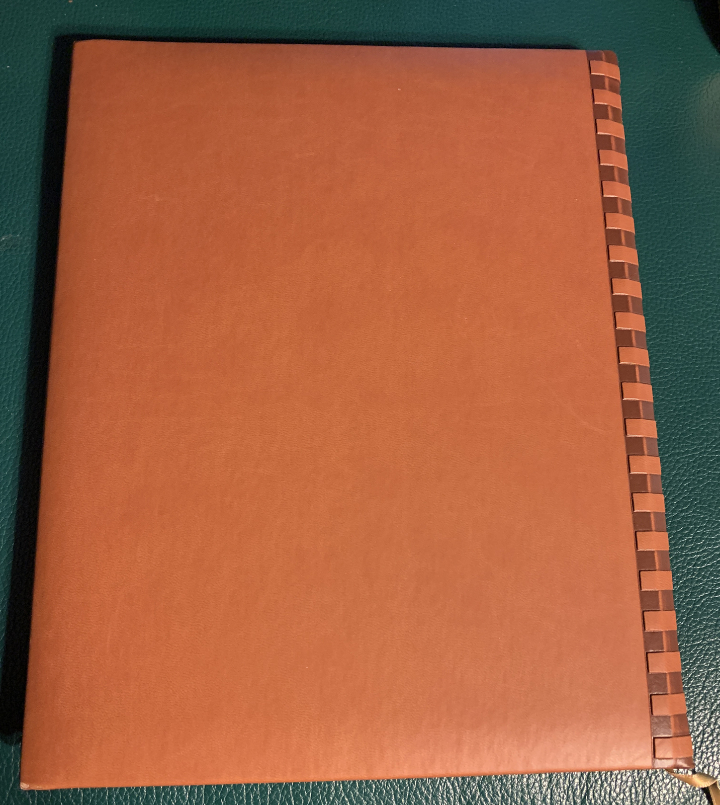 New, AXA EQUITABLE Brown Leather Notepad Lined With Page Marker Ribbon ...