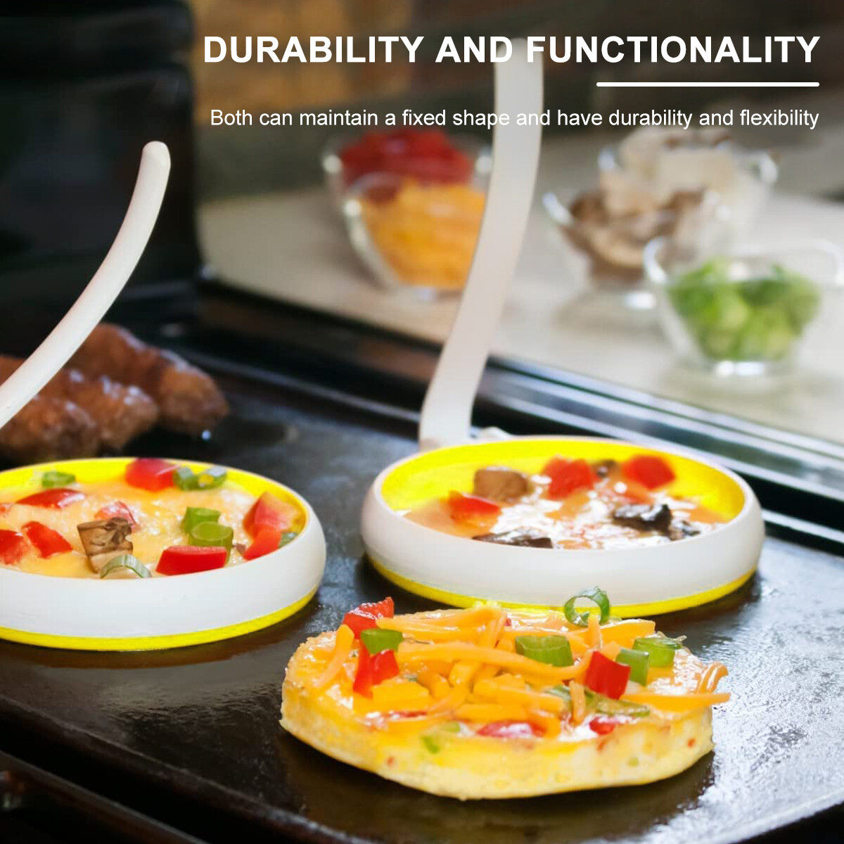 4Pcs Fried Egg Ring Silicone Heat Resistant Egg Cooking Ring Round | eBay