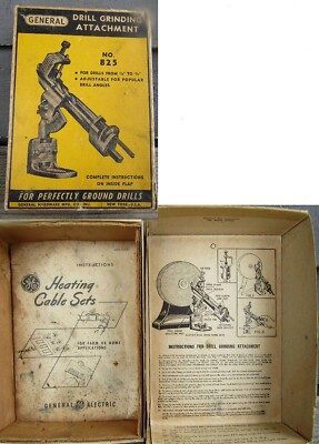 GENERAL No. 825 DRILL GRINDING ATTACHMENT w/ BOX & INSTRUCTIONS | eBay