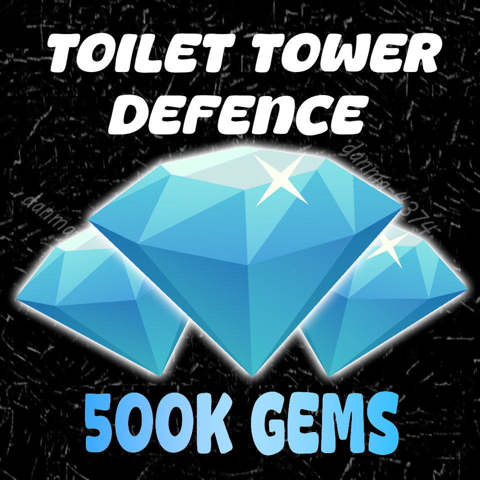 Toilet Tower Defense | 50k - 500k Gems | TTD Gems/ Diamonds | Fast ...