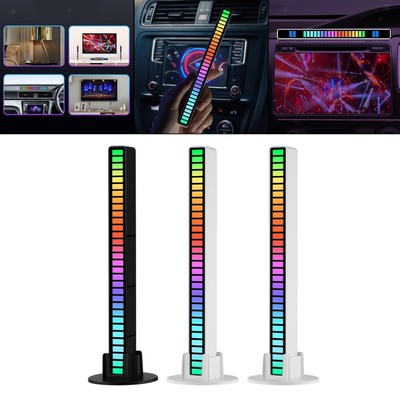 Sound Control RGB Light 32 LED Music Level Indicator 8 Mode for Car ...