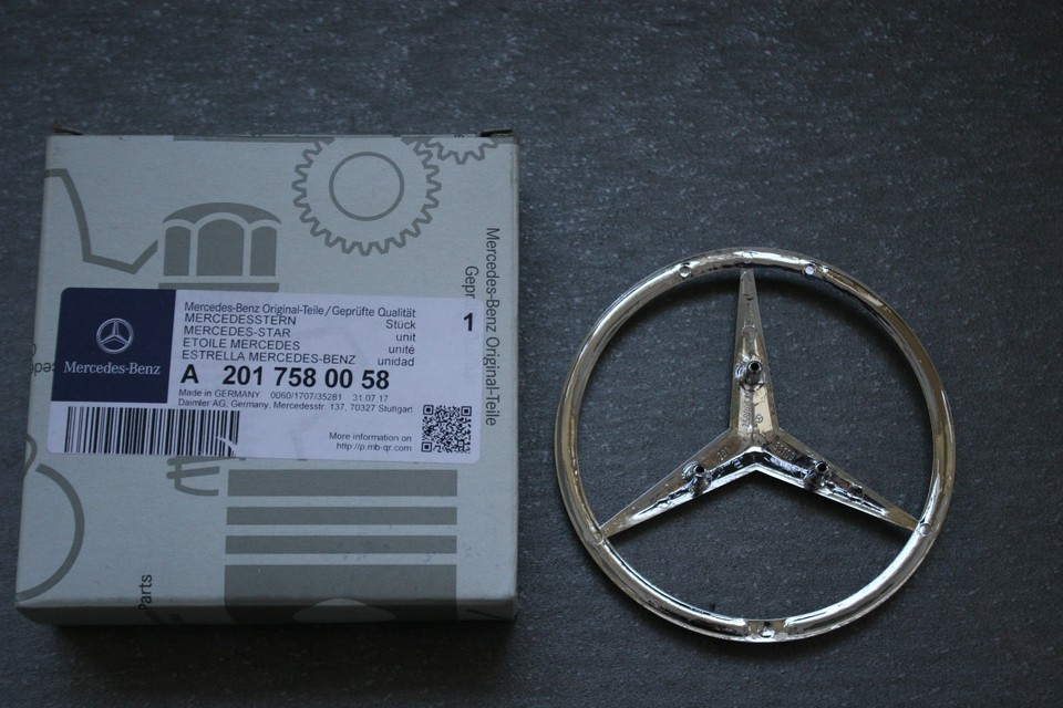 Original Mercedes-Benz W124 W201 Rear Trunk Boot Emblem Badge ...