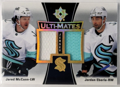 Jordan Eberle Jared McCann 2022-23 Upper Deck Ultimate Jersey Patches ...