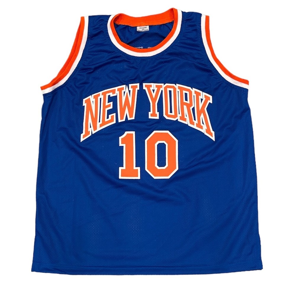 Walt Frazier Signed Knicks Custom Jersey w/ Dishin Swishin Beckett Wit ...