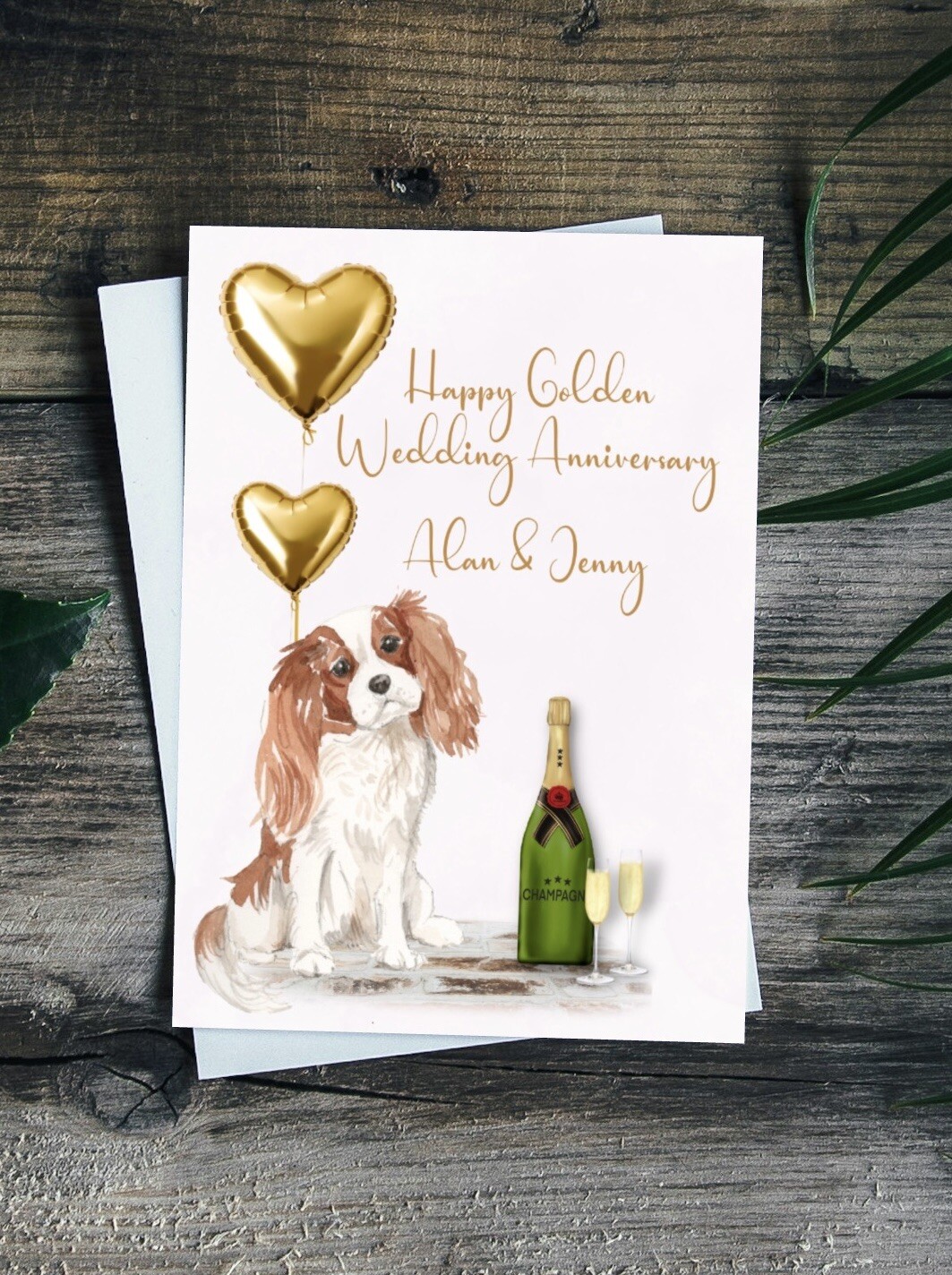 PERSONALISED 50th Golden WEDDING ANNIVERSARY CARD 50 Years Married ...