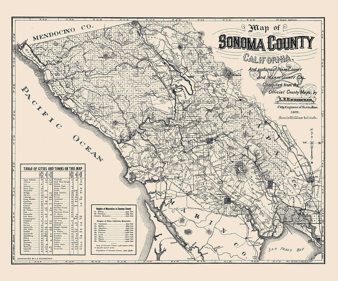 Sonoma California Map