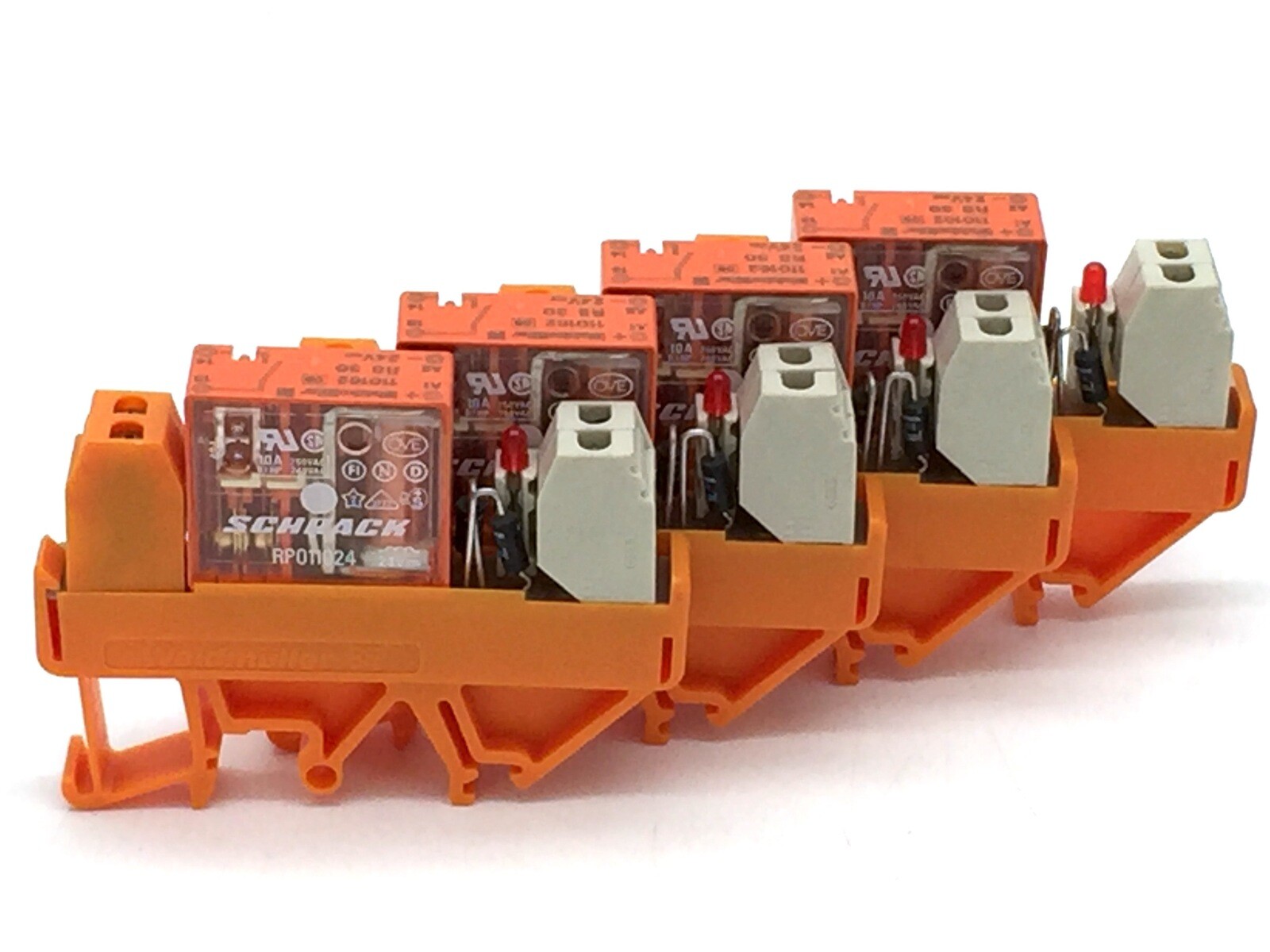 Weidmuller 110162 Relay SPST-NO 250VAC 10A RS 30 24VDC 0.1HP 240VAC x4 ...