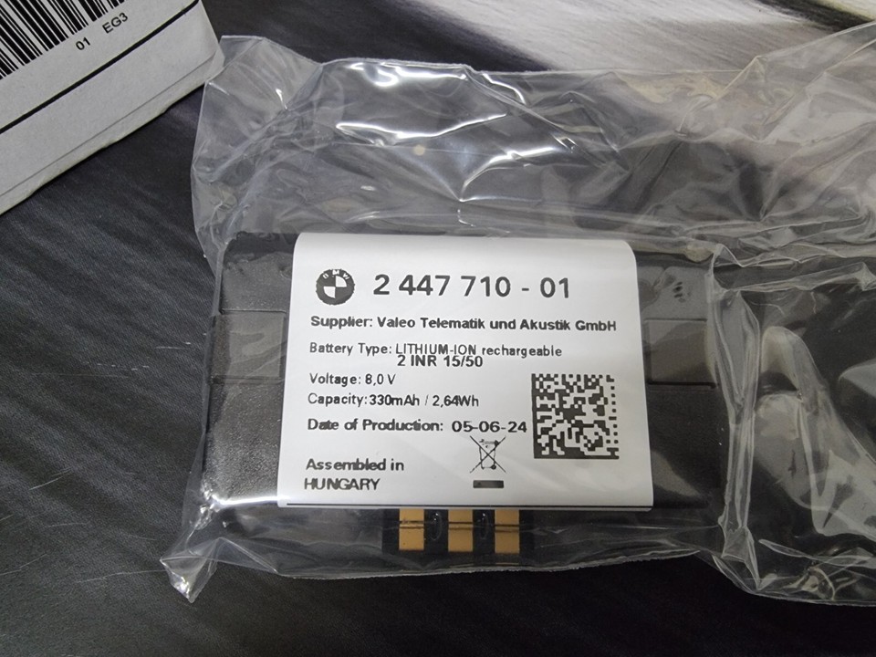 NEW GENUINE BMW MINI TELECOMMUNICATION TCB SOS EMERGANCY BATTERY ...