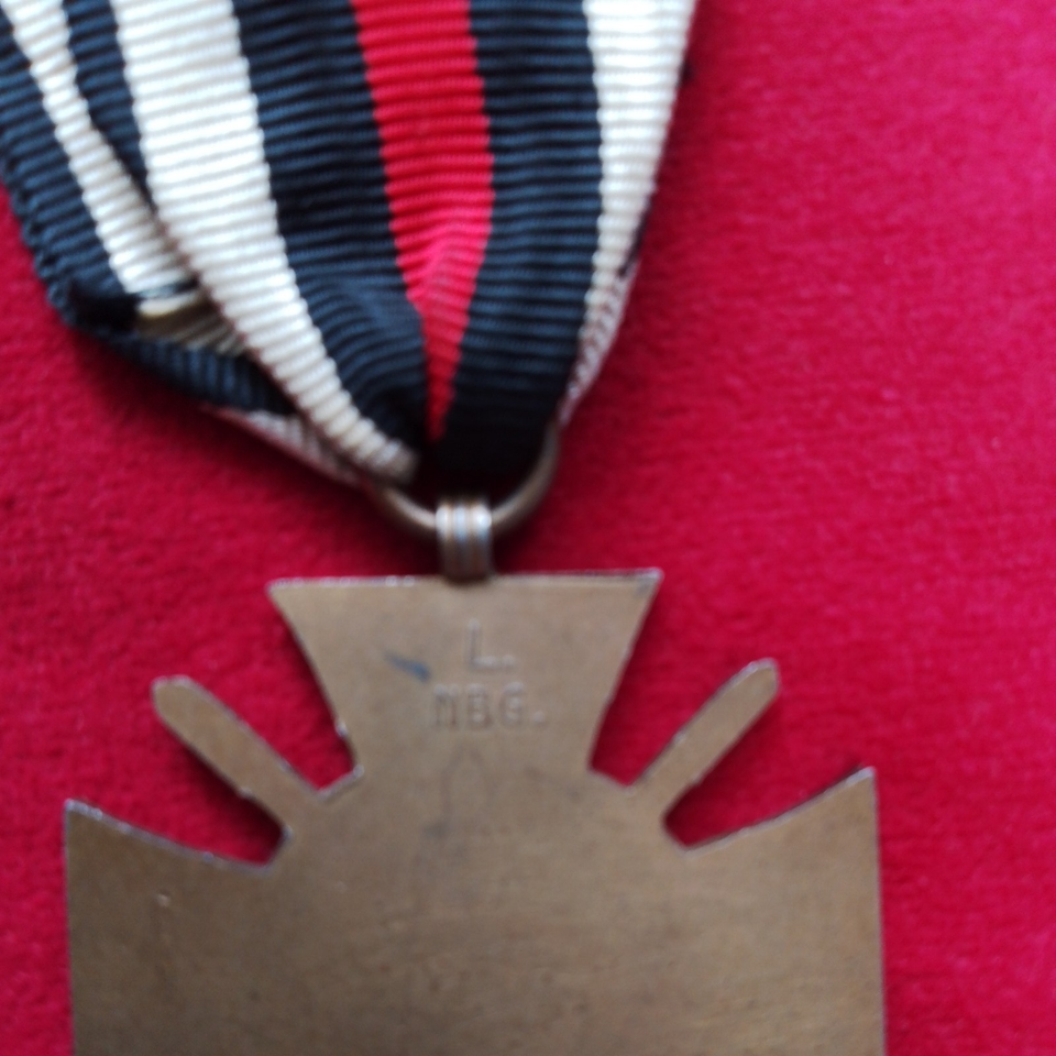 WW1 GERMAN FRONT FIGHTER CROSS MEDAL - MAKER MARKED L.NBG | eBay UK
