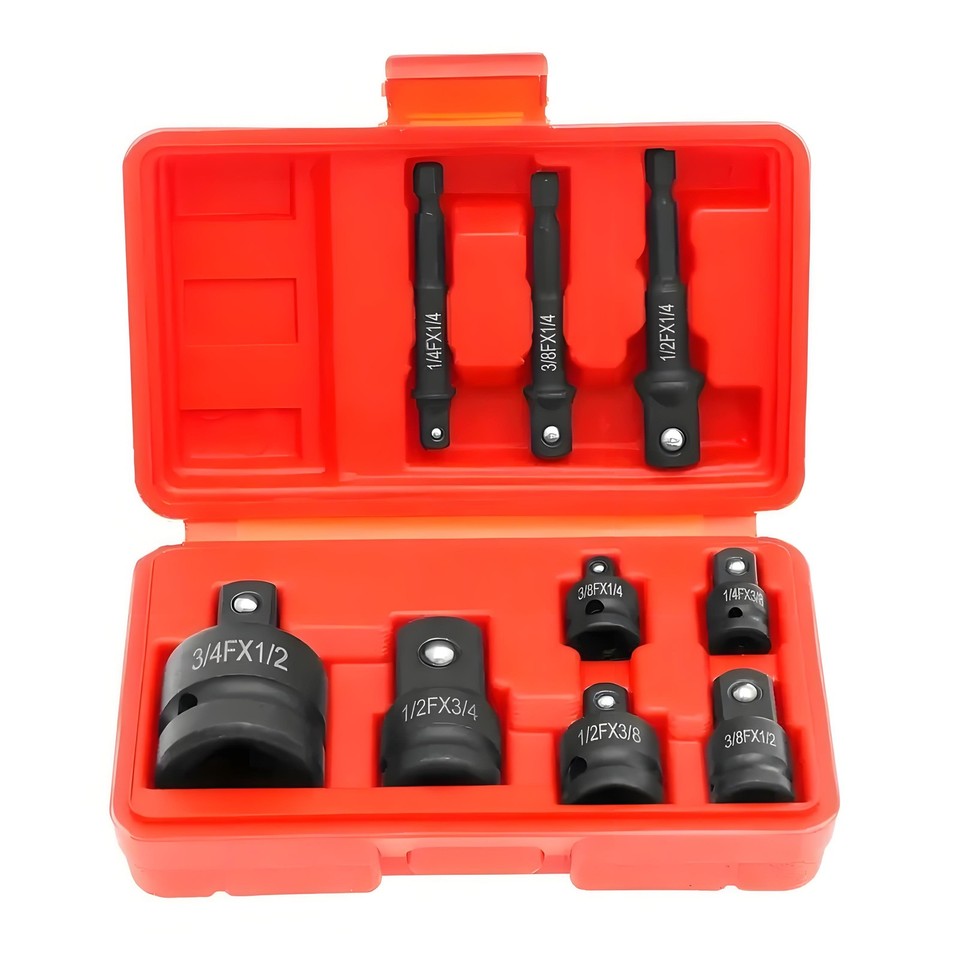 9pcs Impact Socket Adapter & Reducer Set for 1/4" 3/8" 1/2" Impact ...