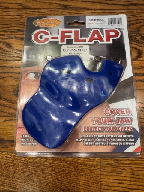 Markwort C Flap Batters Cheek Jaw Protector Royal Blue Right Handed ...