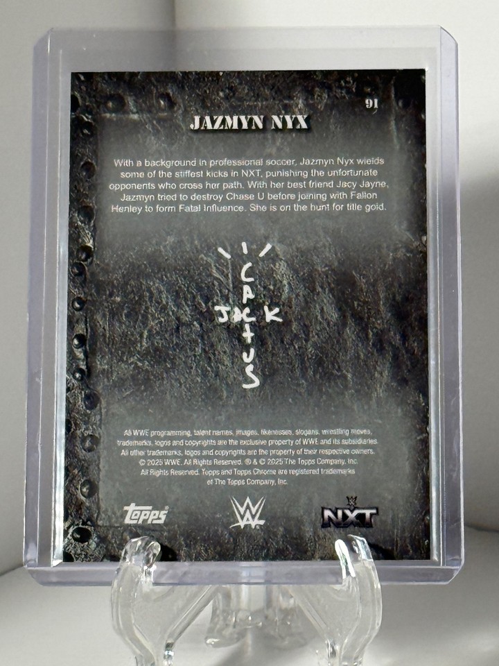 2025 Topps Chrome Cactus Jack WWE #91 Jazmyn Nyx Blue Sonar #d /125 | eBay