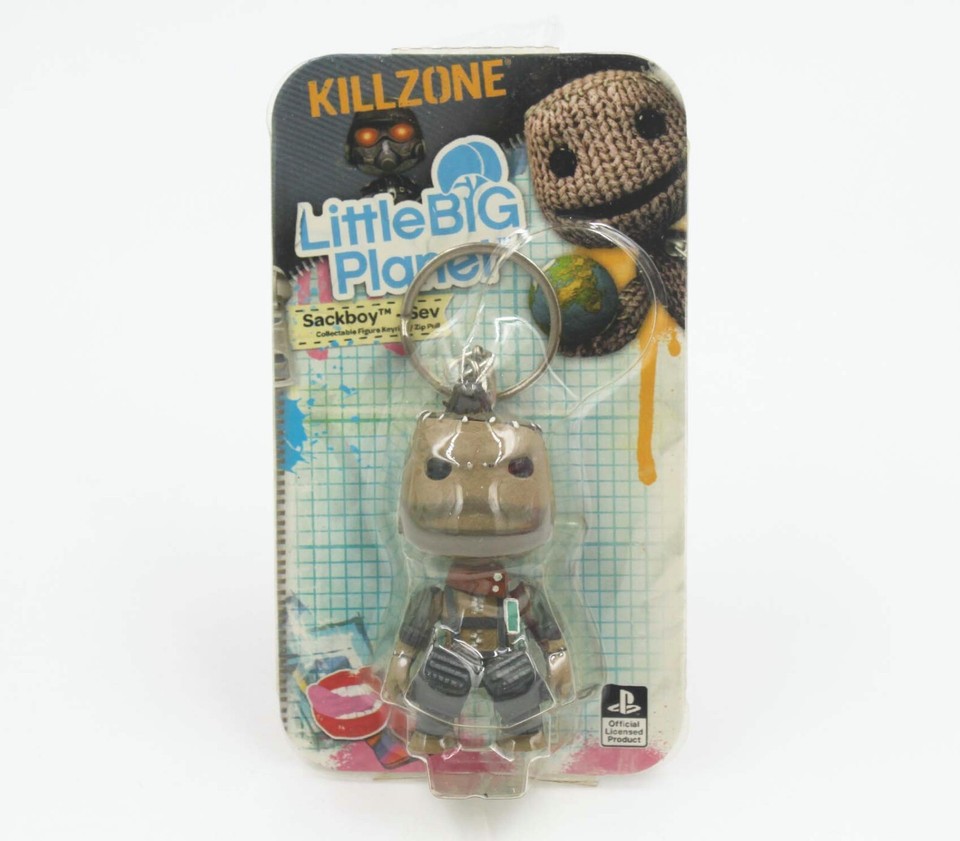 Little Big Planet Sackboy Sackbot Console Kitty 3'' 6'' figure keyring ...