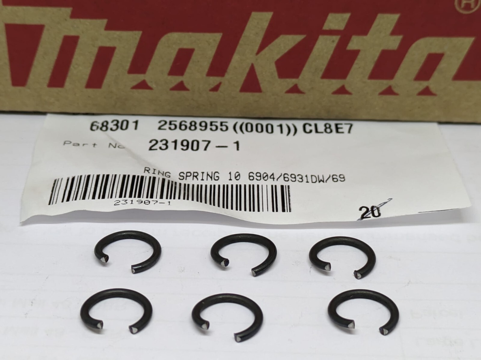 6xGENUINE MAKITA RING SPRING 10 DTW1002 DTW450 DTW300 DTW285 DTW281 ...
