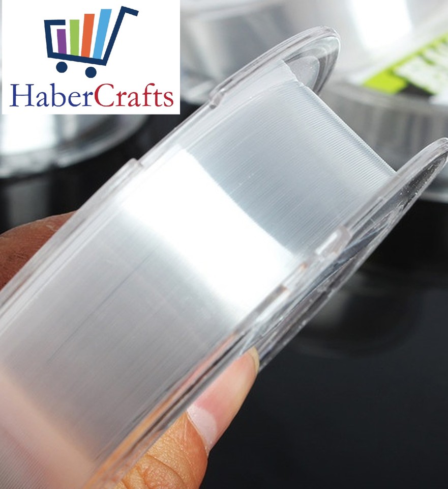 Clear Nylon Wire Thread Strong Non Stretch Decorations Beading x 100m ...