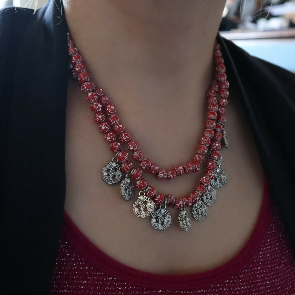 handcrafted bohemian beaded gypsy tribal peasant necklace jewelry ...