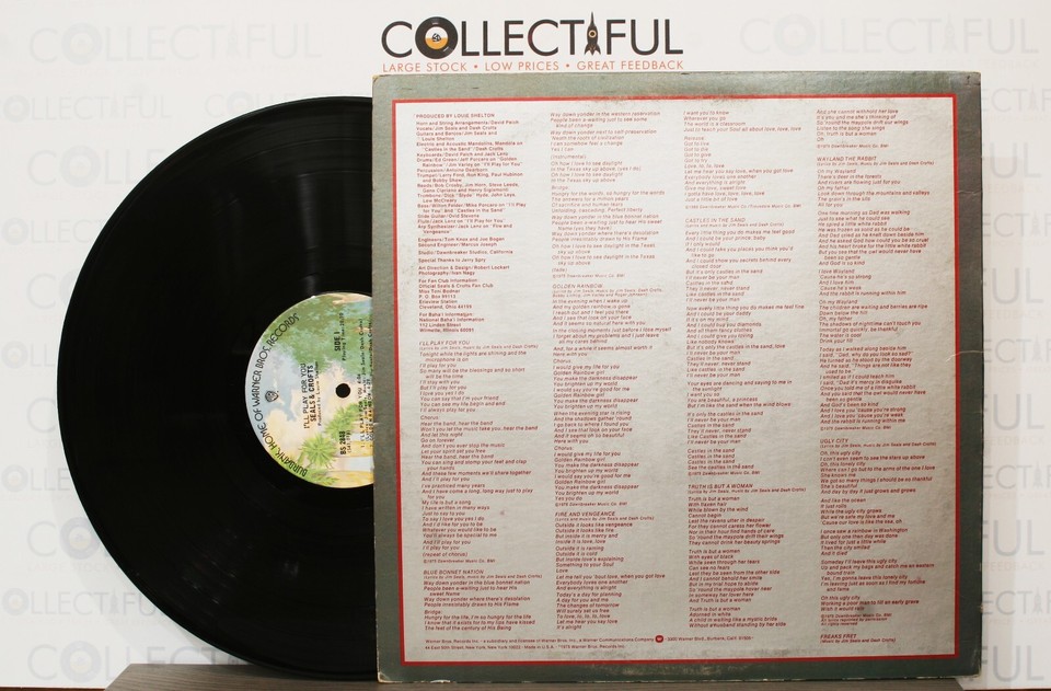 SEALS & CROFT - I'LL PLAY FOR YOU - WARNER 1975 - VINYL LP RECORD 🔥 | eBay