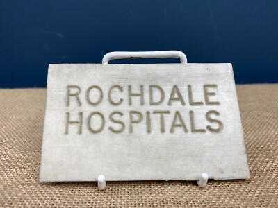 VINTAGE ROCHDALE HOSPITALS BAKELITE EARLY PLASTIC SIGN PRINTERS STENCIL ...