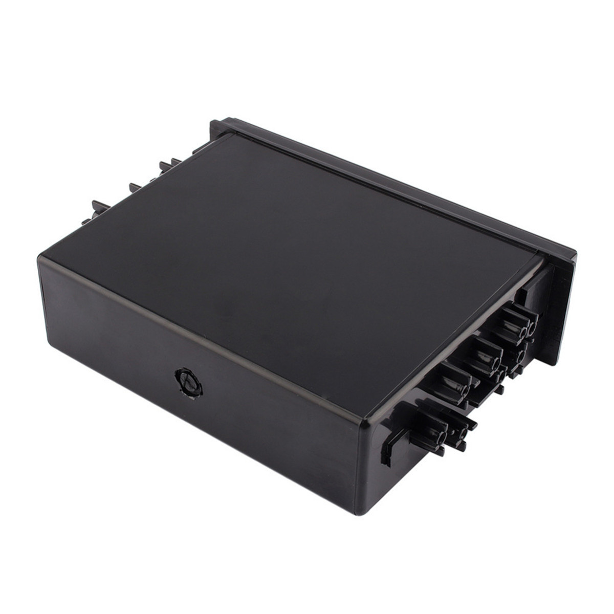 Black Double Din Dash Radio Installation Pocket Cup Holder Storage Box ...