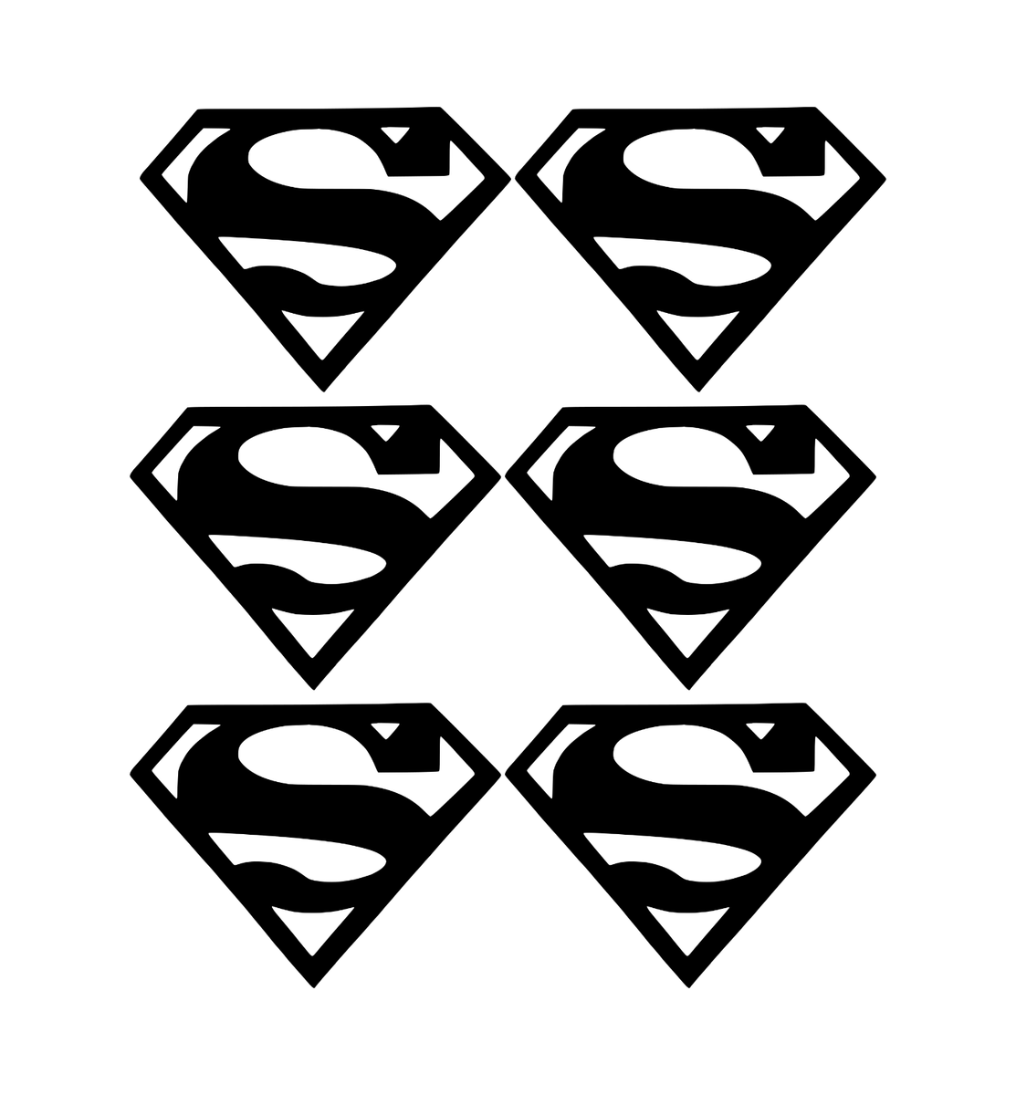 Superman Logo Tattoo Stencil