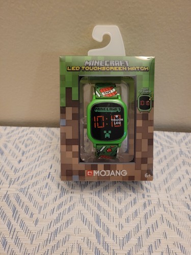 Minecraft Mojang Boys Flashing LED TOUCHSCREEN Digital Wrist Watch ...