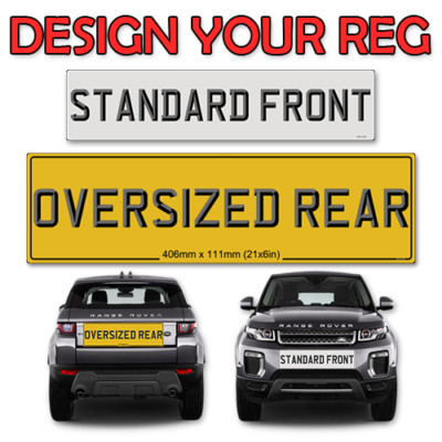 OVERSIZE NUMBER PLATE 21 X 6 VOGUE RANGE ROVER EVOQUE SPORT FAST & FREE ...