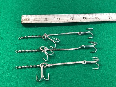 3 Piece J Plug Hook Harness,Fits #4 J Plug ,S/S Silver 6 ball chain,VMC ...