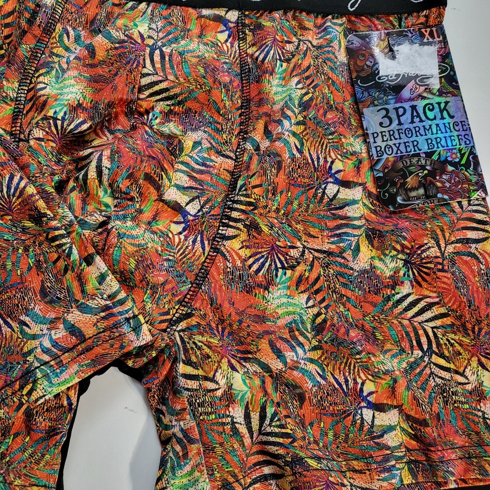 Ed Hardy 3pk Performance boxer briefs Mens Size XL Floral Print | eBay