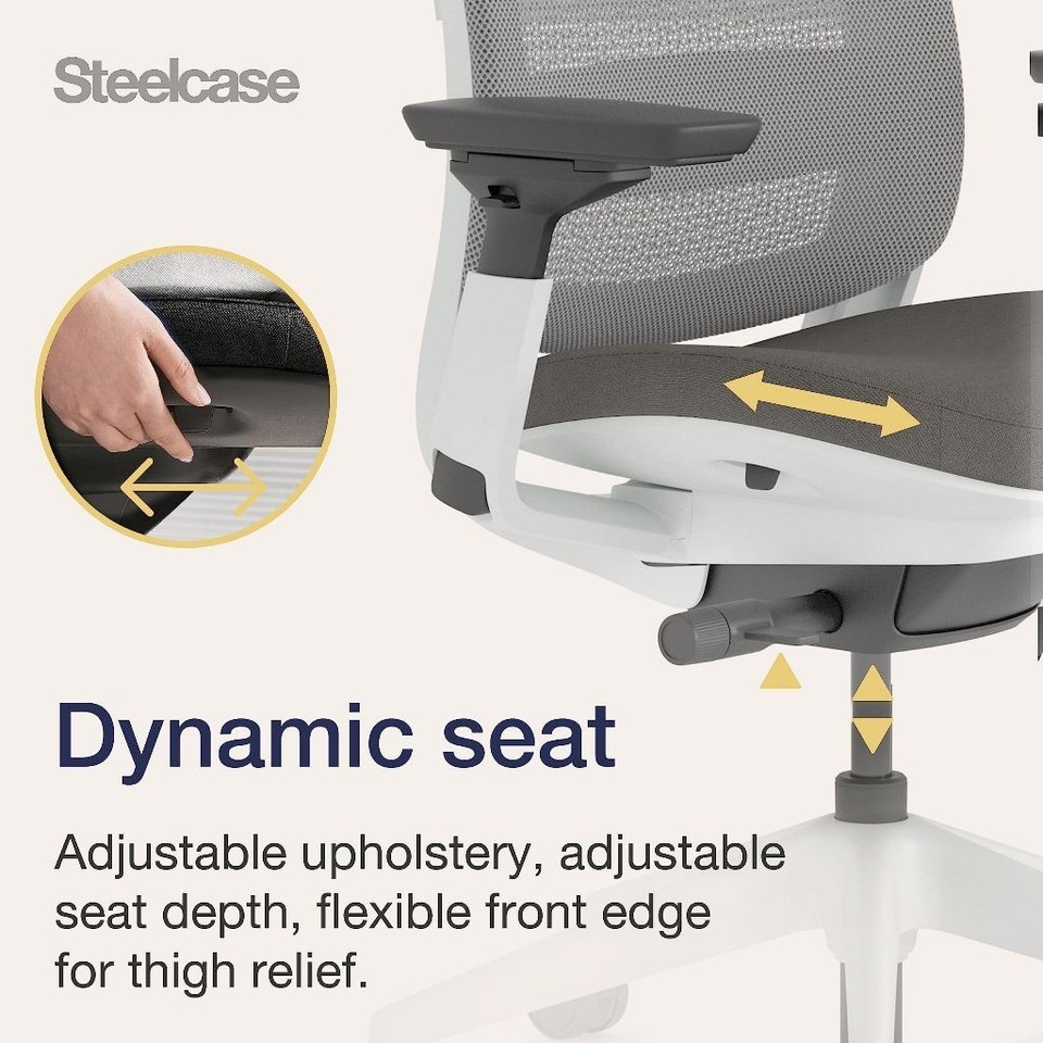 Steelcase Series 2 Ergonomic Office Chair in Nickel/Anthracite | eBay UK