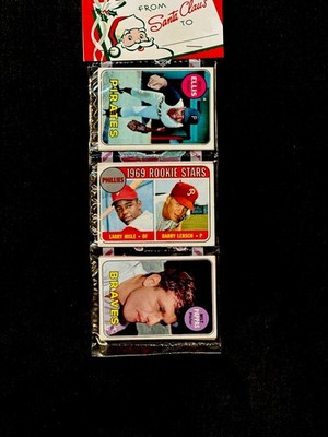 1969 TOPPS XMAS BASEBALL RACK PACK DOCK ELLIS LARRY HISLE RC MILT ...
