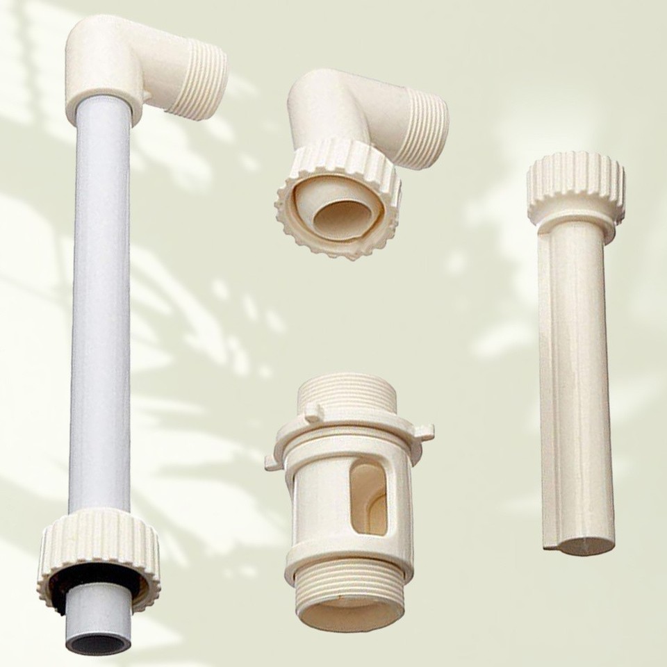 Swimming Pool Fountain Frame Plastic White Fountain Pipe 44.5 X 19.3 X ...