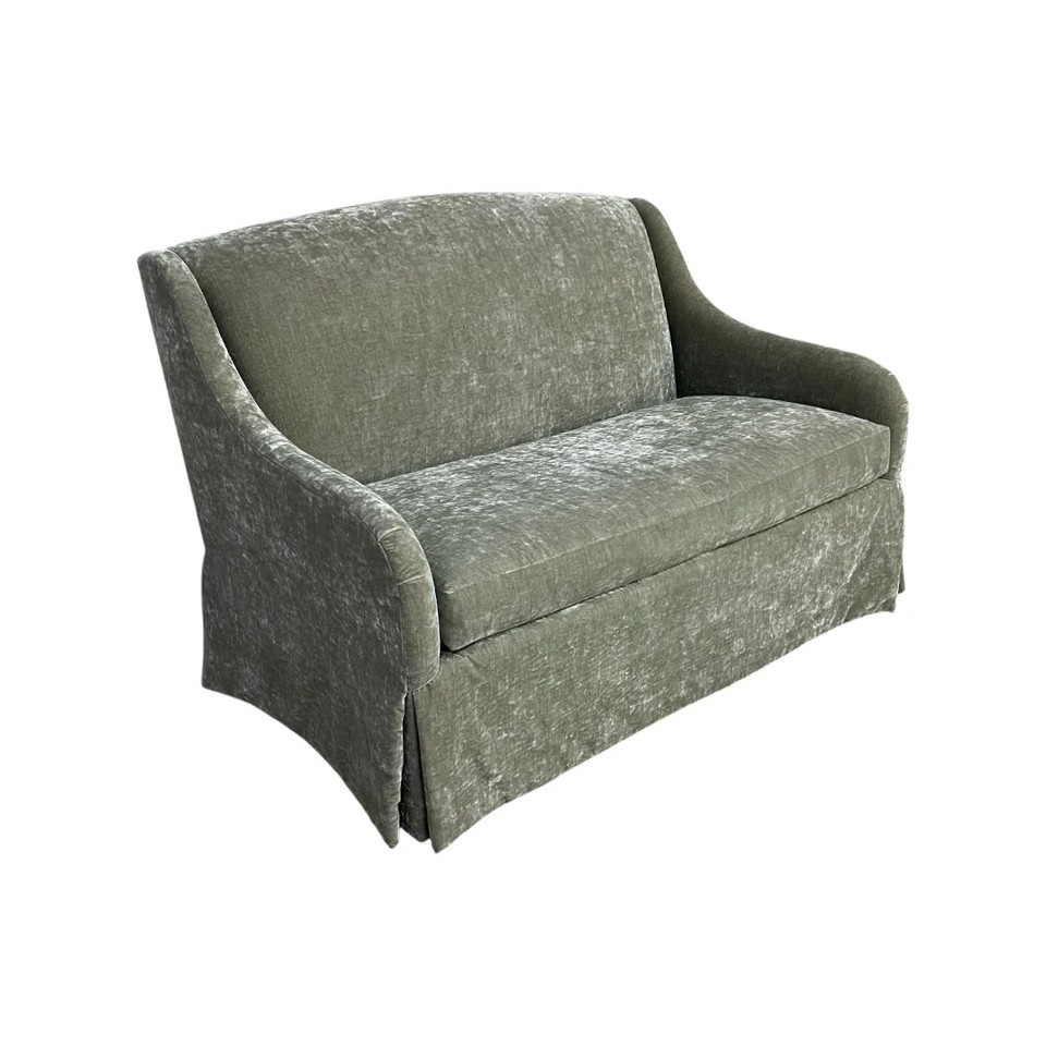 Charles Stewart Bromley Loveseat and Ottoman | eBay