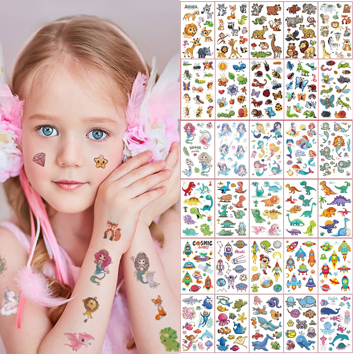 Kid Water Tattoos Glow Race Car Temporary Tattoos For Kids Luminous