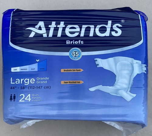 Attends Adult Incontinence Brief L Heavy Absorbency Contoured, DDA30 ...