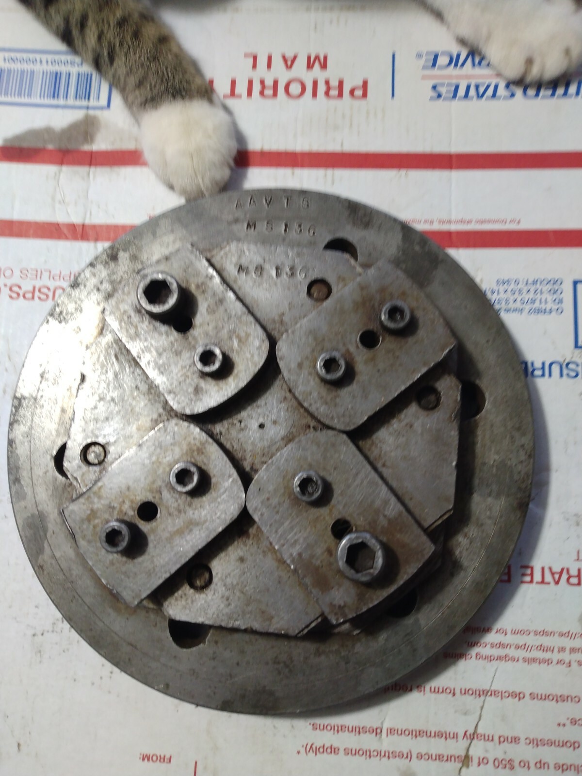 lathe back plate chuck, 1"1/2 `8 thread | eBay