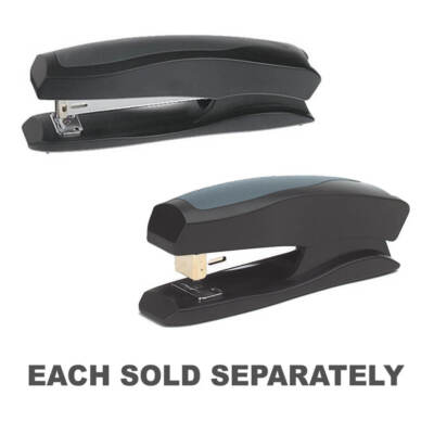 Marbig High Performance Sturdy Plastic Stapler Black Lightweight Rubber ...