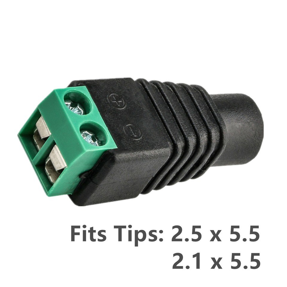 Kastar 5x 12V Female 2.5x5.5mm DC Power Plug Jack Adapter Connector for ...