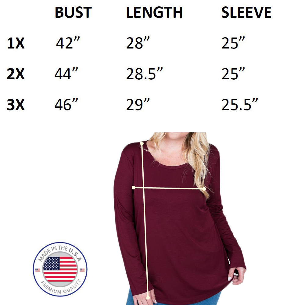 USA Women Casual Scoop Neck Long Sleeve Scallop Hem Knit Tunic Top T ...