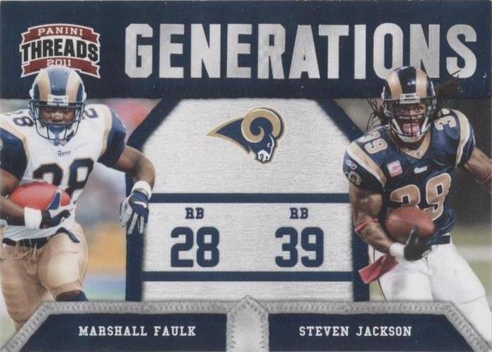 2011 Panini Threads - Generations Marshall Faulk, Steven Jackson #3 for ...