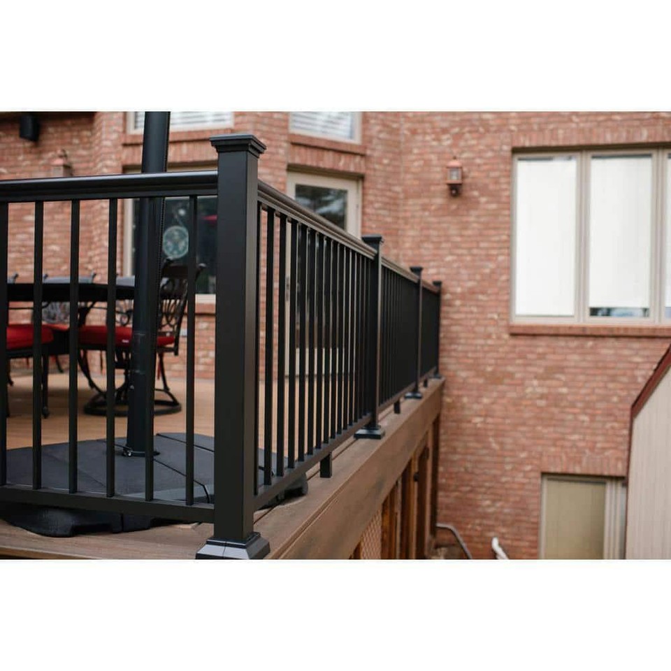 Aria Railing Preassembled Deck Railing 42" x 69.43" Aluminum Black ...