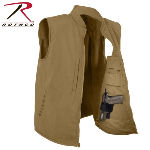 Rothco Concealed Carry Soft Shell Vest - Men's Coyote Brown CCW ...