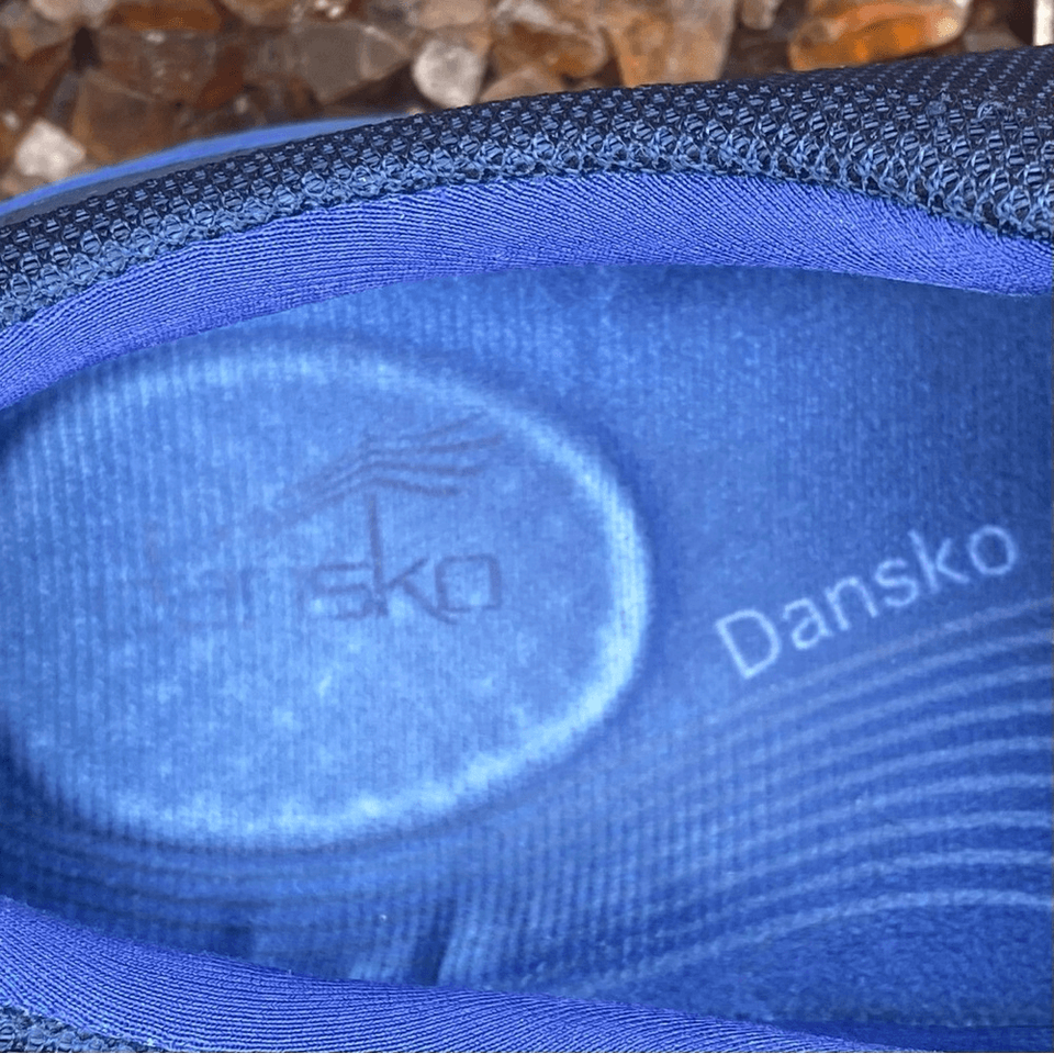 Dansko Navy Blue Marlee Slip-On Slip Resistant Sole Work Shoes 7.5 (38 ...