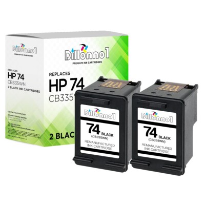 2PK for HP 74 Black Ink for HP Deskjet D4260 D4263 D4268 D4280 D4360 ...