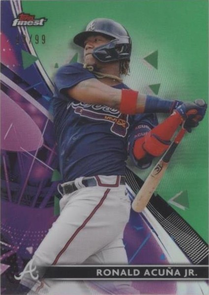 2021 Topps Finest - Green Refractor #62 Ronald Acuña Jr. /99 for sale ...